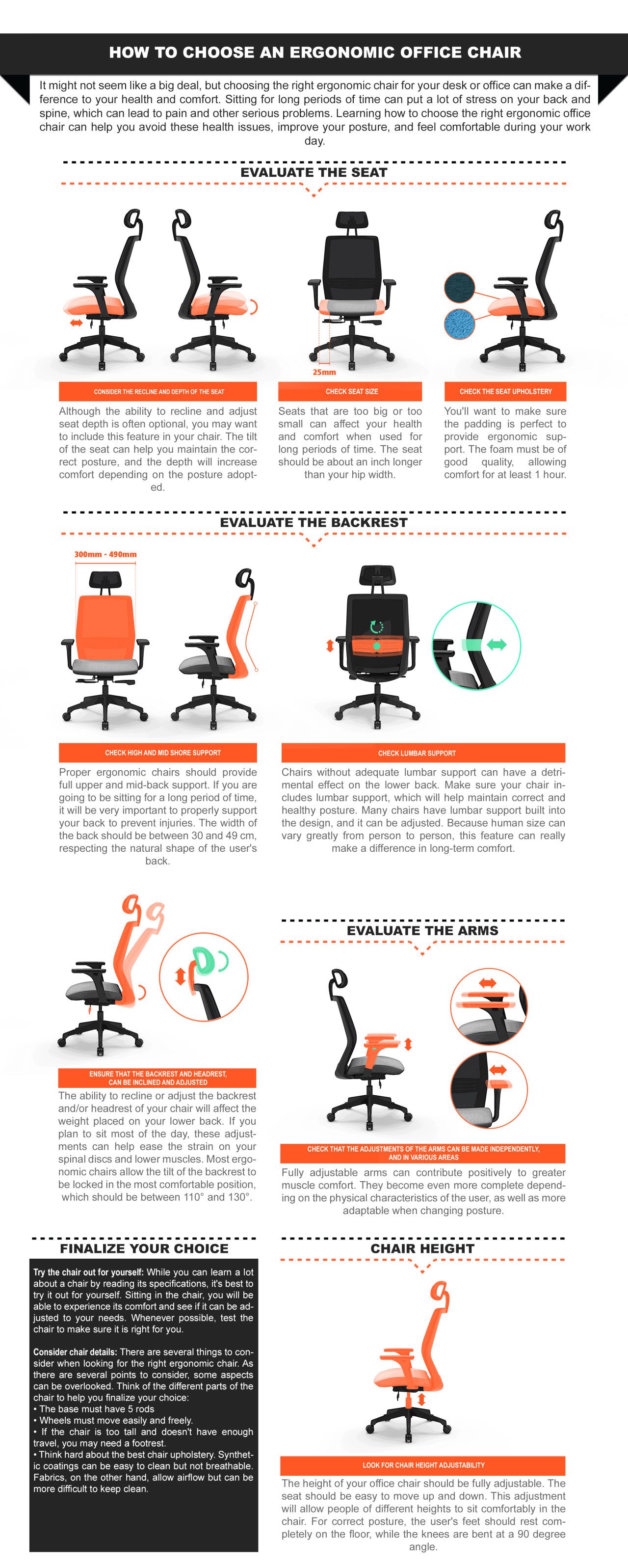 Tips for choosing an ergonomic office chair - Cadeinor